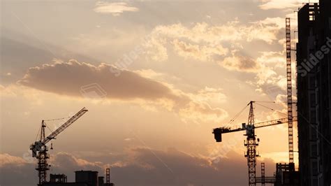 City Beauty Cloud Sky Construction Building Burning Evening Natural Scenery Powerpoint