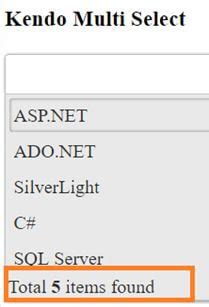 Templates In Kendo Multi Select Using ASP NET Web API