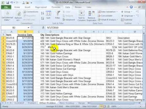 How To Use VLOOKUP In MS Excel 2010 YouTube