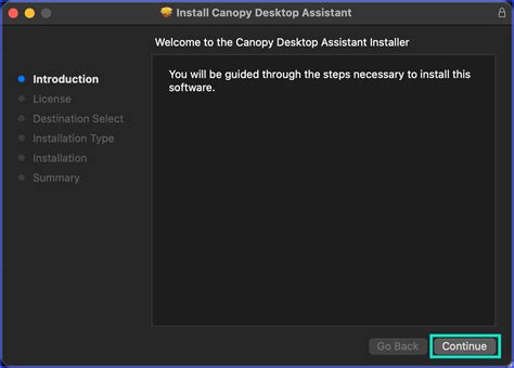 Install The Desktop Assistant Canopy