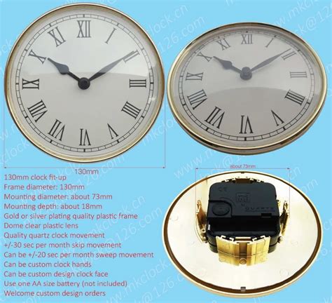 130mm Clock Fit Up Quartz Clock Movement Insert Clock Insert Movement