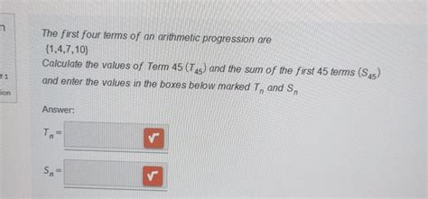 Solved The First Four Terms Of An Arithmetic Progression Chegg