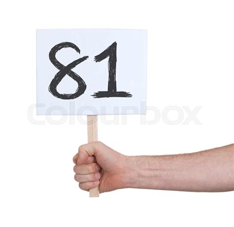 Sign with a number, 81 | Stock image | Colourbox