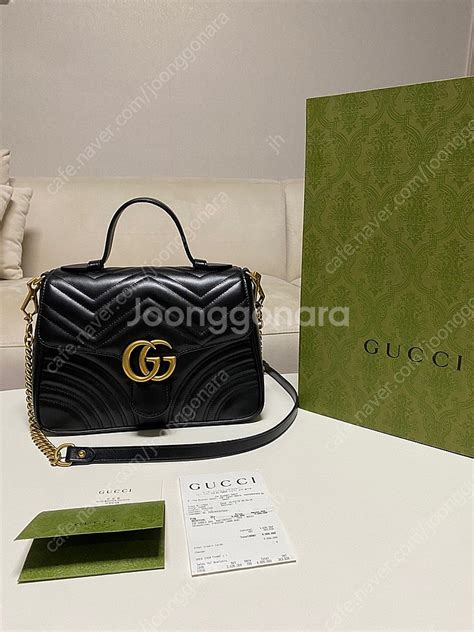 구찌 마몬트 마틀라쎄 탑핸들 토트백 숄더백 중고나라