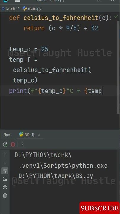 Convert Temperature Function In Python Coding Code Programming Youtube