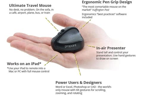 Propoint Is A Miniature Bluetooth Ergonomic Mouse And Presenter