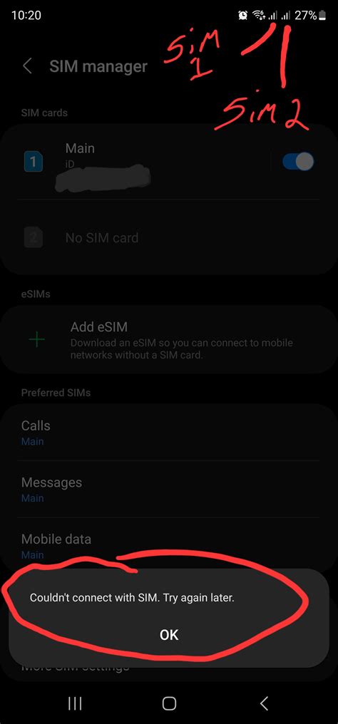 dual sim error samsung community