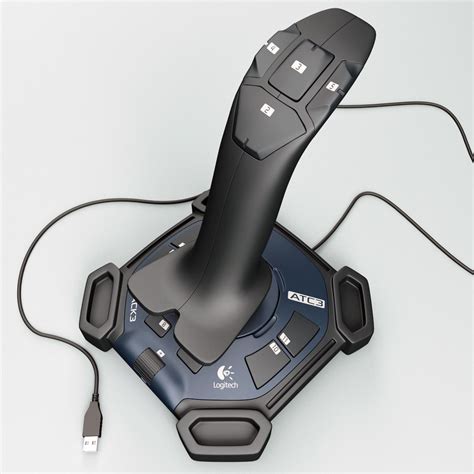 Joystick Logitech Attack 3 3d Model 48 Max 3ds C4d Lwo Ma Obj