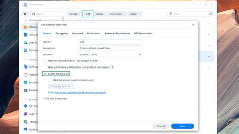 How To Enable And Empty The Recycle Bin On Synology Nas Nas Master