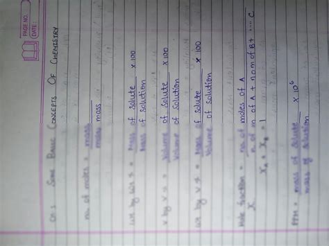 SOLUTION Chemistry Chapter Formula Sheet Class Studypool