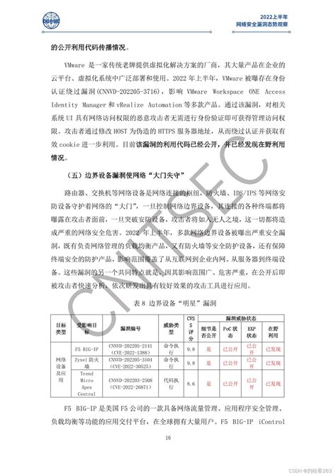2022上半年网络安全漏洞态势观察（附下载） 2022上半年网络安全漏洞态势观察pdf csdn博客
