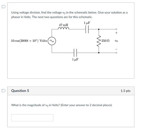 solved using voltage division find the voltage vo in the