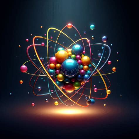 Vibrant Atom Illustration Concept Stock Illustration Illustration