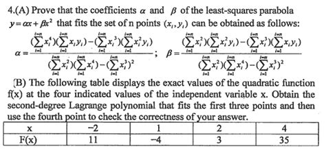 Solved Prove That The Coefficients Alpha And Beta Of The