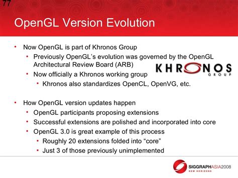 77 Opengl Version Evolution