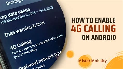 how to enable 4g calling on android for voice calls on a volte network