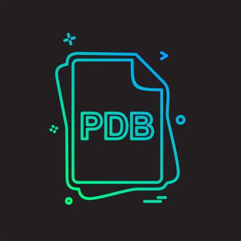 File Types Vector Design Images Pdb File Type Icon Design Vector File Icons Icons Icons Type