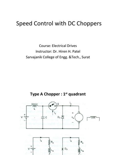 Chopper Fed Dc Motor Speed Control Pdf Electric Motor Electricity