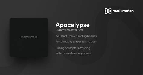 Traducción De La Letra De Apocalypse De Cigarettes After Sex Al Espanol