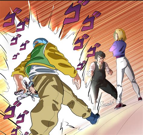 Ayanami Rei Android 18 Kuririn And Rei Chikita Jojo No Kimyou Na