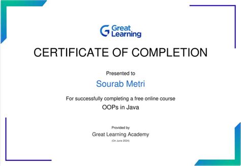 Sourab Metri On Linkedin Hello Connections Excited To Share With You Ive Completed My Oops