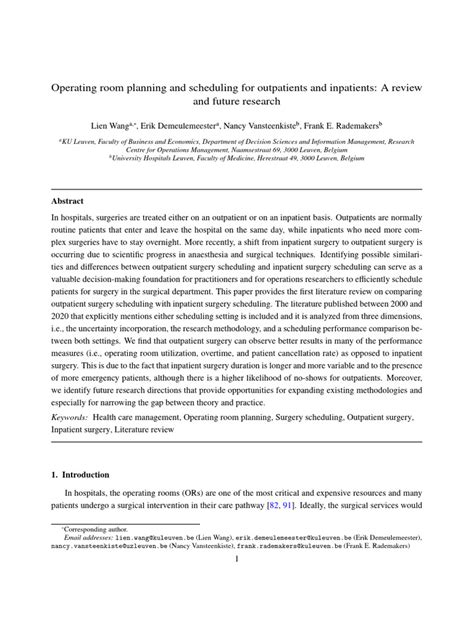 Ed Literature Review Accepted Version By Orhc Pdf Metaheuristic Surgery