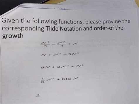 Solved Given The Following Functions Please Provide The