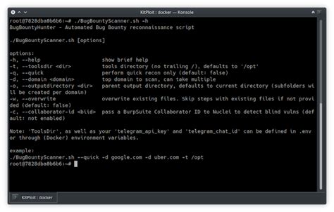 Bugbountyscanner A Bash Script And Docker Image For Bug Bounty
