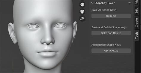 Addon ShapeKey Baker Apply The Current Blend Of Shape Keys And A Couple Other Utilities