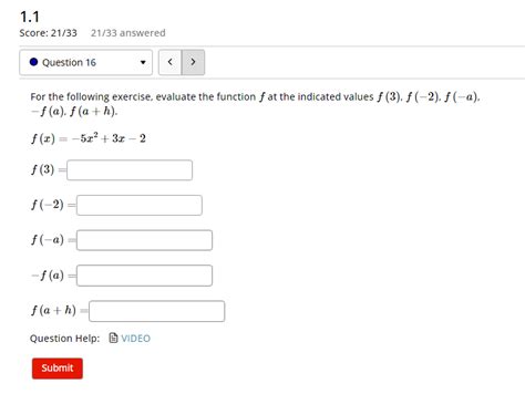 Solved For The Following Exercise Evaluate The Function F Chegg