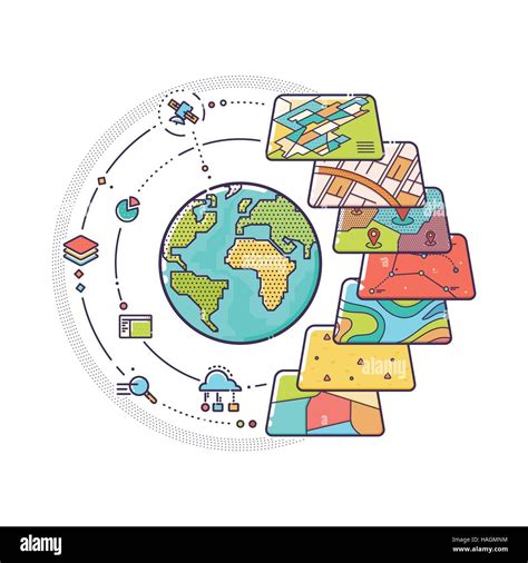 Download This Stock Vector Vector Illustration Of Gis Spatial Data