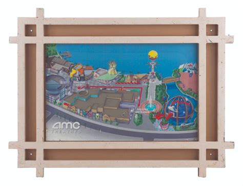 An Amc Downtown Disney Framed Wall Map Van Eaton Galleries