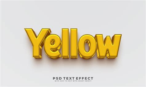 Premium Psd Yellow Text Effect