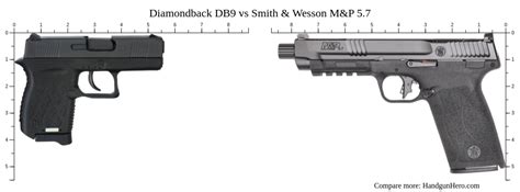 Diamondback Db9 Vs Smith And Wesson Mandp 57 Size Comparison Handgun Hero
