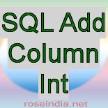 SQL Add Column Int