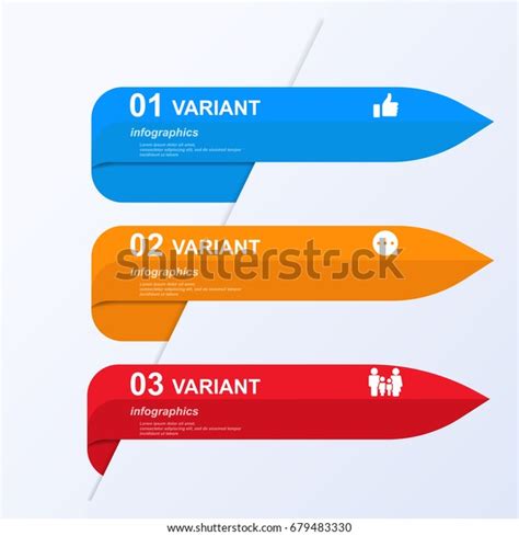 Infographics Template Arrows Flowchart Workflow Process เวกเตอรสตอก