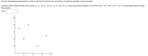 solved find the interpolating polynomial f x which is used
