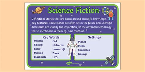 Story Genres Science Fiction Display Poster Teacher Made