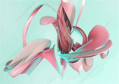 Abstract Pink Swirling Shapes Illustration Stock Image C0396664