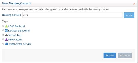 create a root naming context for global profile identities and groups