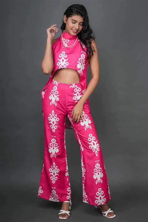 Raspberry Motif Co Ord Set 52599c