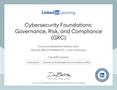 Vaibhav Saini On Linkedin Certificate Of Completion