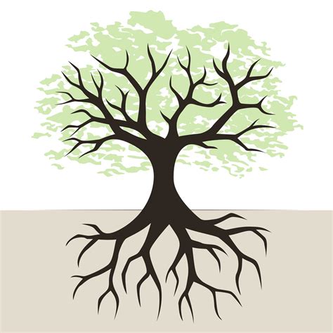 Simple Tree Design With Roots