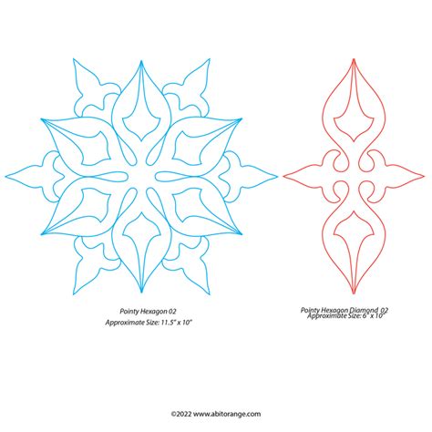 Pointy Hexagons Set Hexagonal Blocks E2e And P2ps Digital Quilting