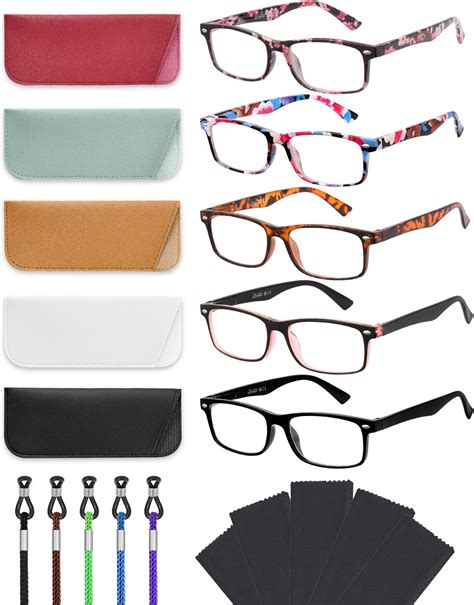 Ladeesse 5 Pack Reading Glasses For Women Readers For
