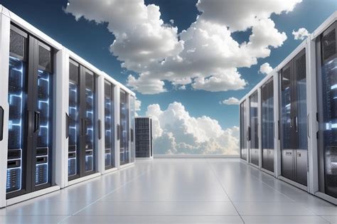 Premium Photo Modern Datacenter Cloud Computing 3d Rendering