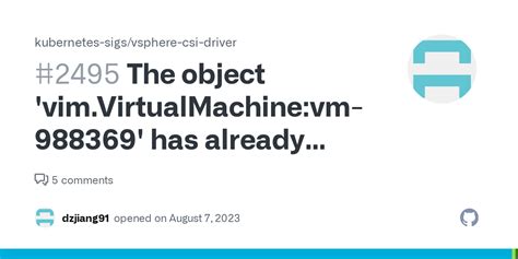 The Object Vimvirtualmachinevm 988369 Has Already Been Deleted Or