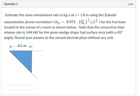 Solved Helpestimate The Mass Entrainment Rate In Kgs At