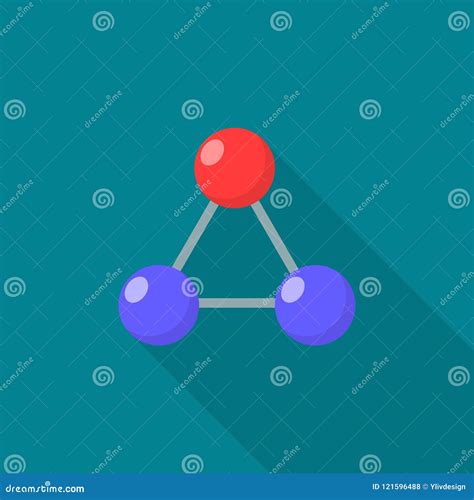 Triangular Molecule Icon Flat Style Stock Vector Illustration Of Information Abstract 121596488