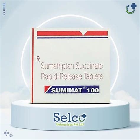 Suminat 100 Mg Tablets Sumatriptan At ₹ 205stripe Sumatriptan Tablet